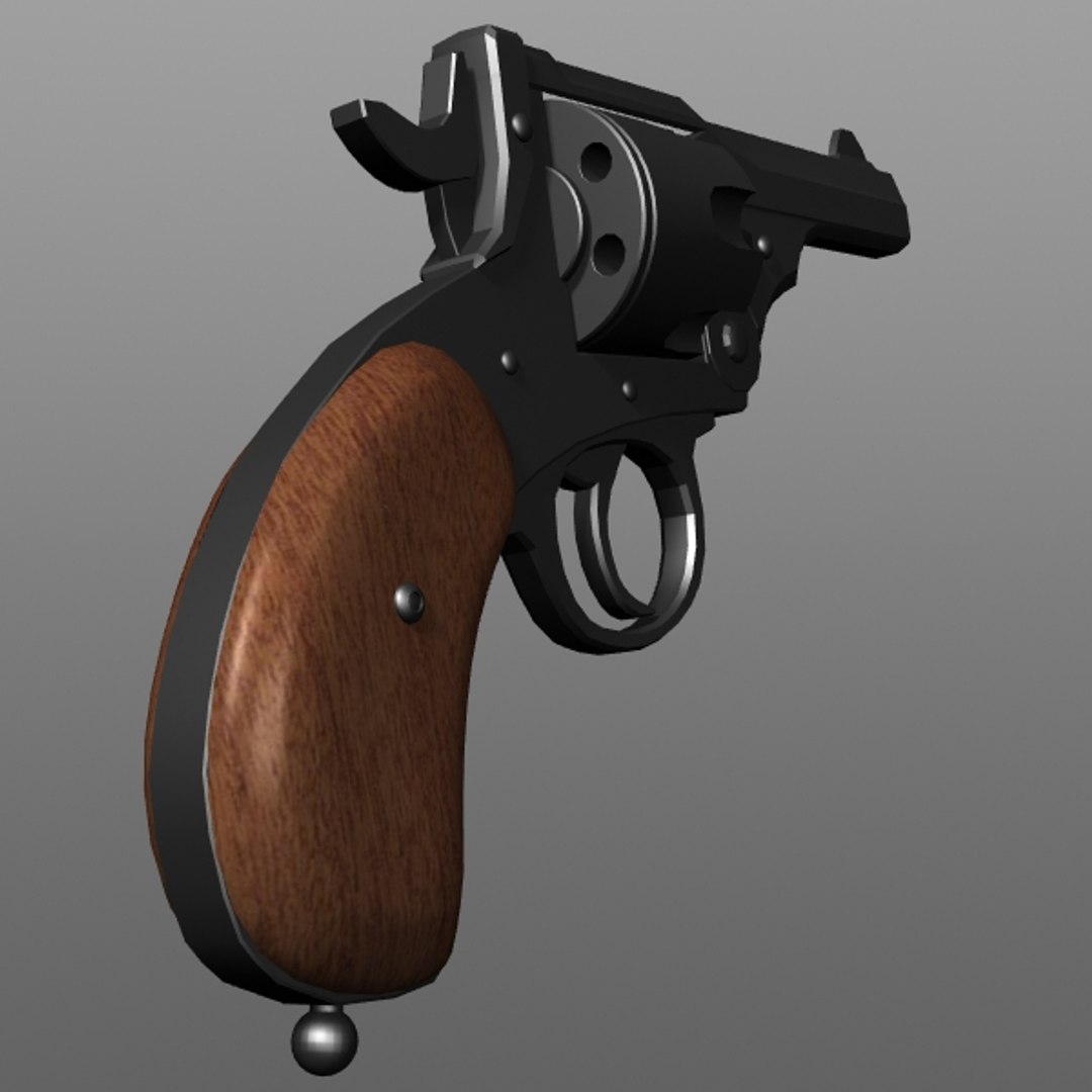 Revolver Pistol 3d Model