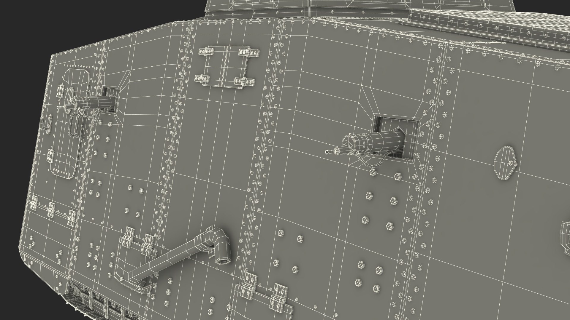 Sturmpanzerwagen A7V Deutscher WW1 Panzer Rigged 3D Model - TurboSquid ...