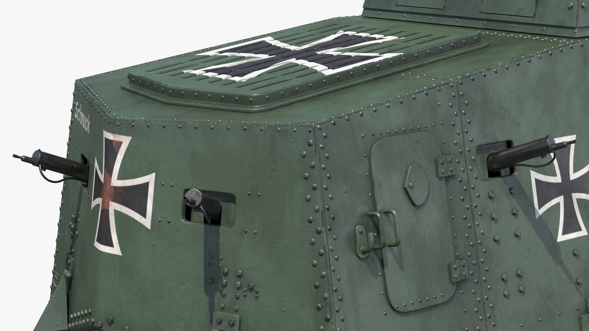Sturmpanzerwagen A7V Deutscher WW1 Panzer Rigged 3D Model - TurboSquid ...