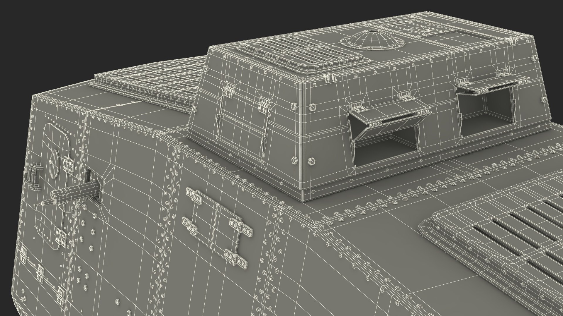 Sturmpanzerwagen A7V Deutscher WW1 Panzer Rigged 3D Model - TurboSquid ...