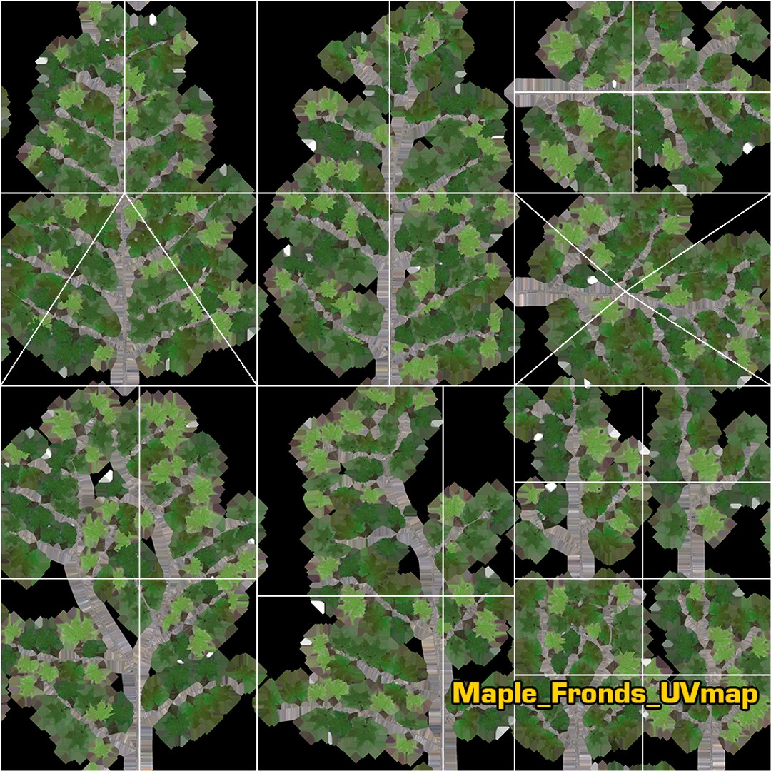 3D Maples Pack GameReady LODs - TurboSquid 1738233