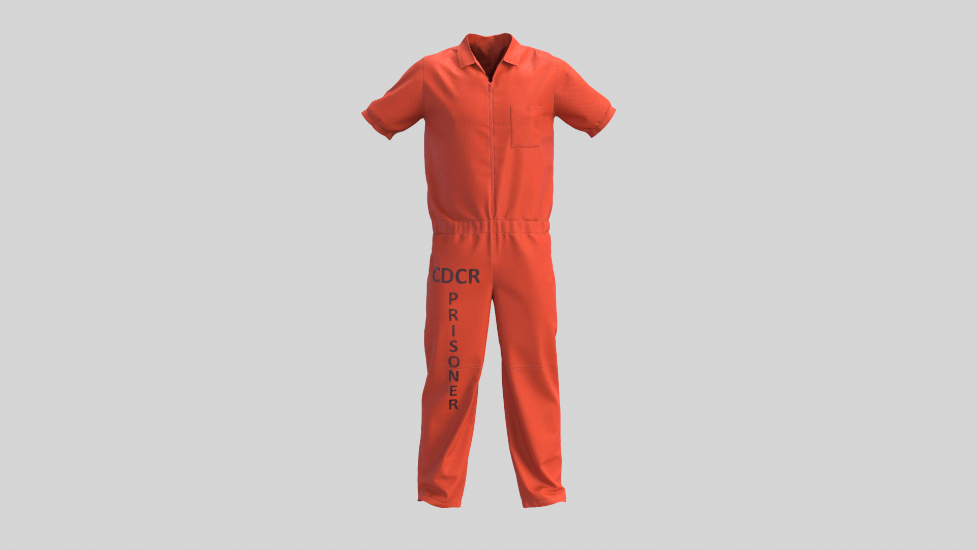 Prison Overalls Short Sleeved 02 3D - TurboSquid 2046881
