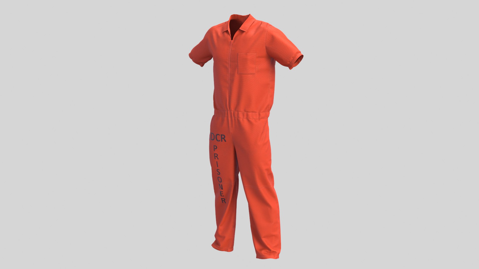 Prison Overalls Short Sleeved 02 3D - TurboSquid 2046881