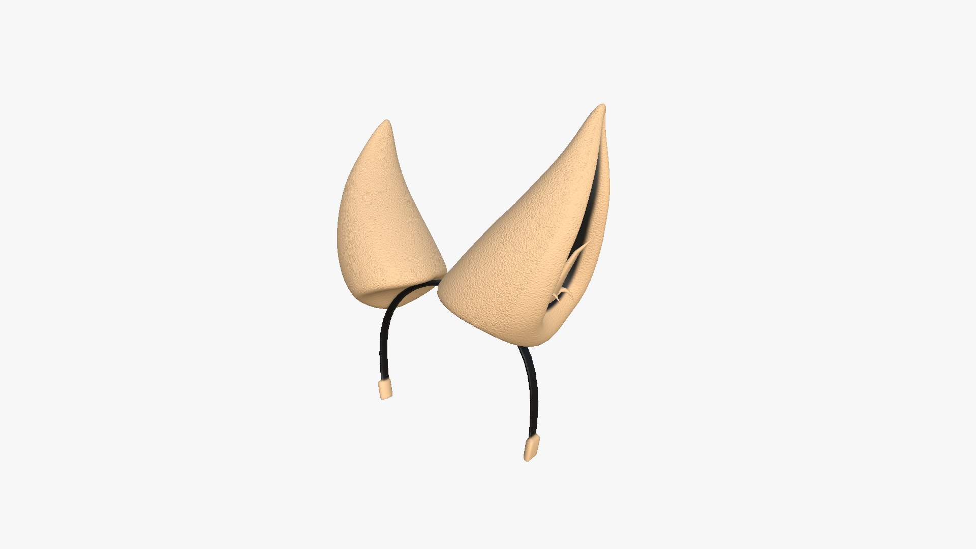 3D Furry Ears Tiara H04 Beige - Headband Character Design - TurboSquid ...