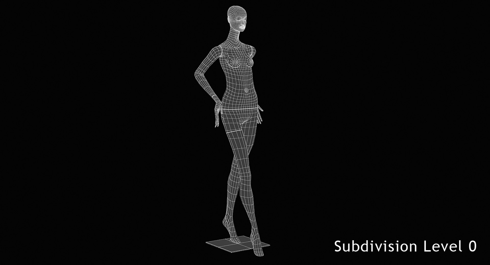 3d Bonaveri Mannequin Aloof Pose Model