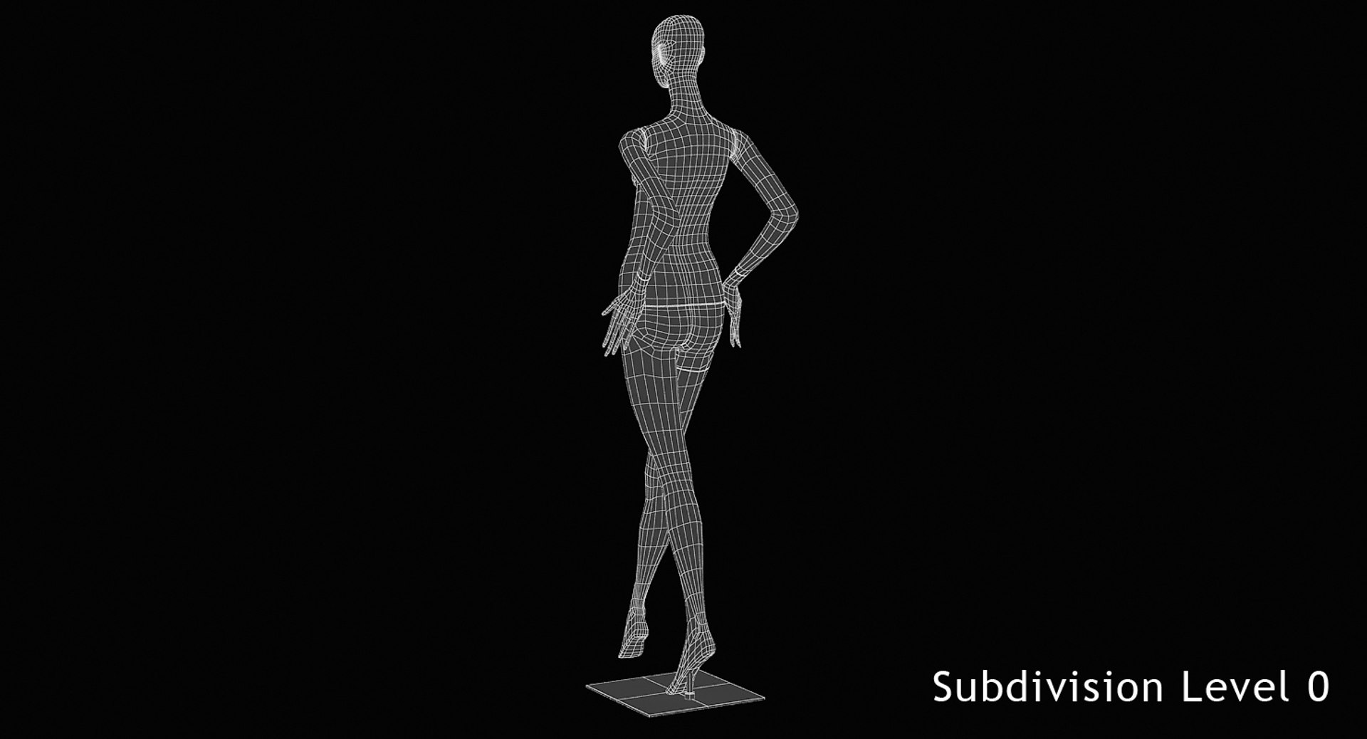 3d Bonaveri Mannequin Aloof Pose Model