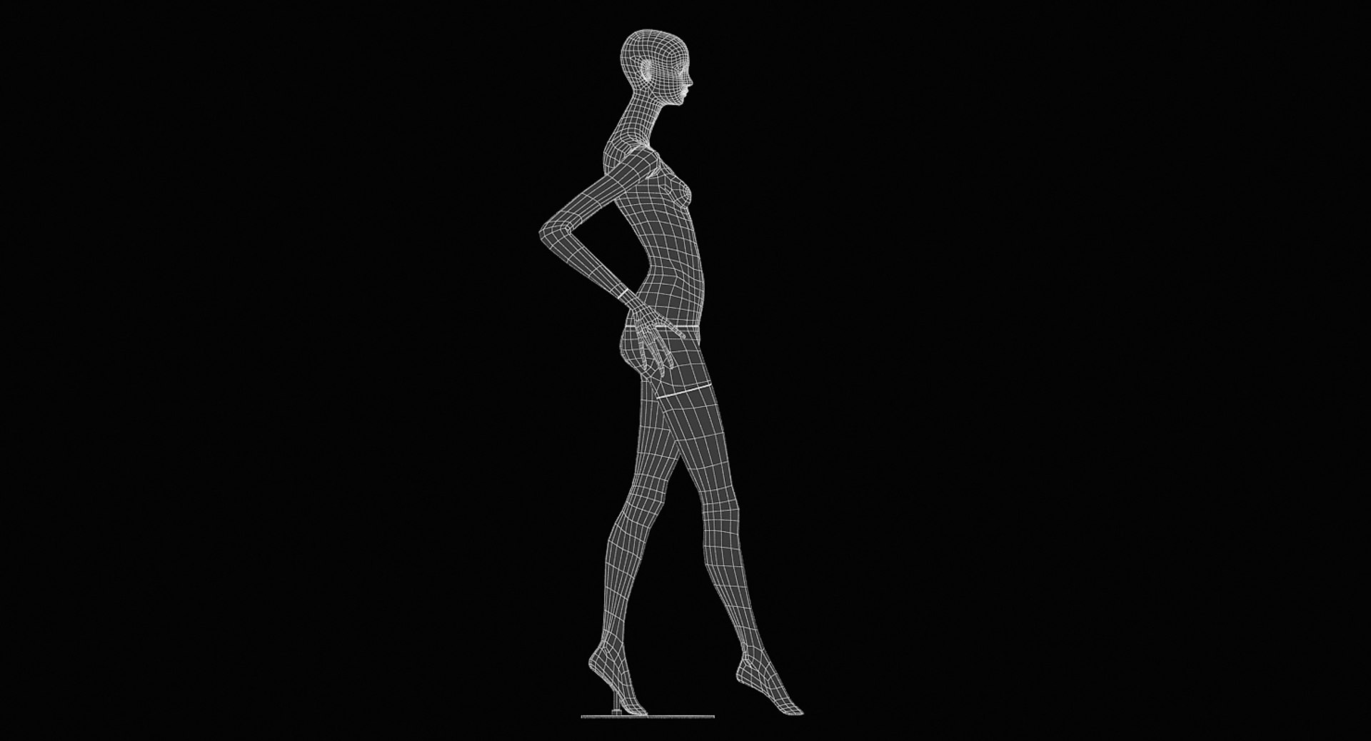 3d Bonaveri Mannequin Aloof Pose Model