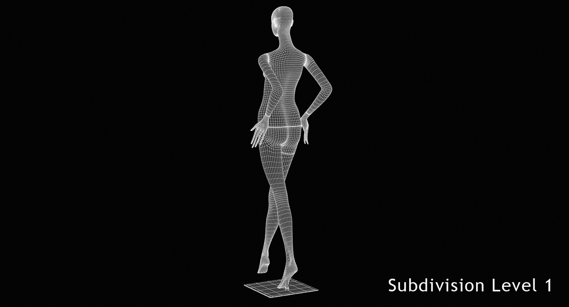 3d Bonaveri Mannequin Aloof Pose Model