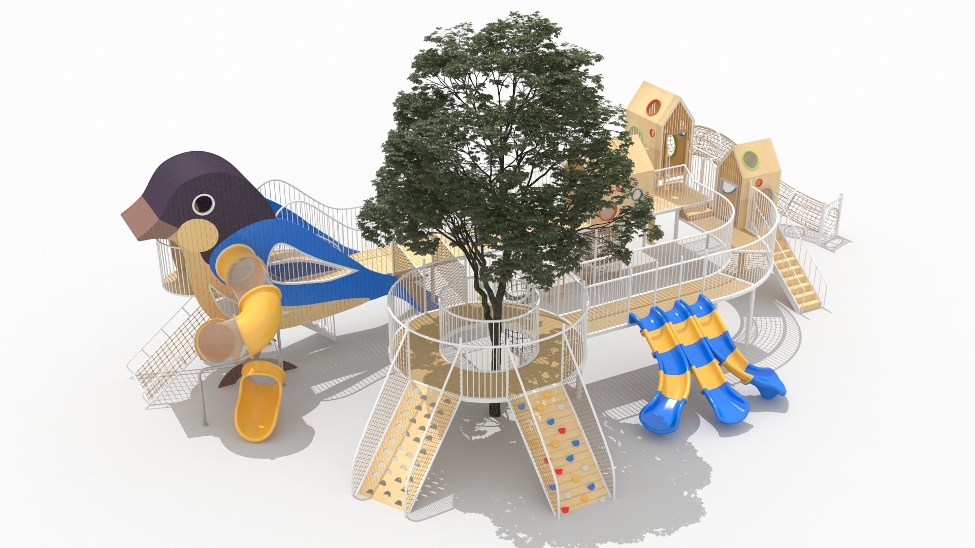 3D Bird Of Forest Animal Theme Playground - TurboSquid 2165074