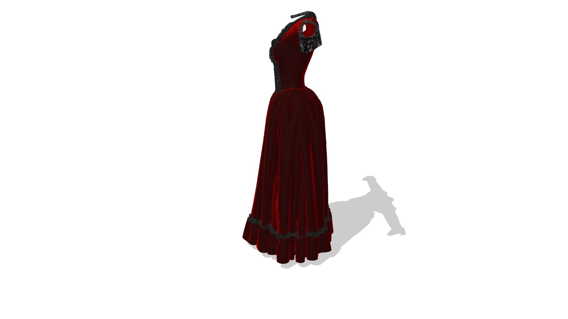 Victorian Dress 3D Model - TurboSquid 2047433