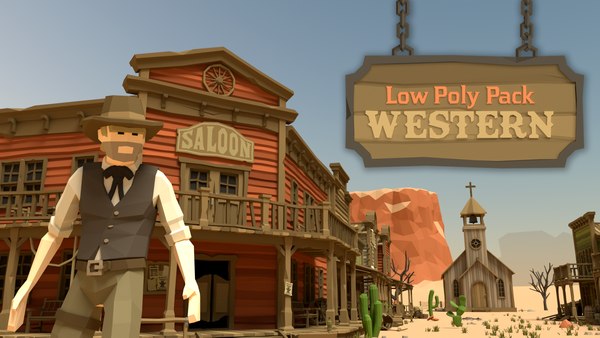 Western Low Poly Pack 3D 모델 - TurboSquid 2012680