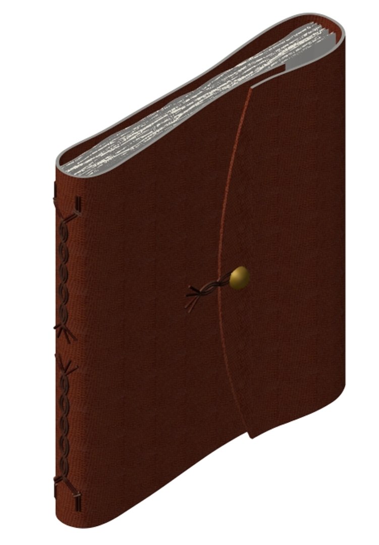 3ds Max Leather Parchment Book