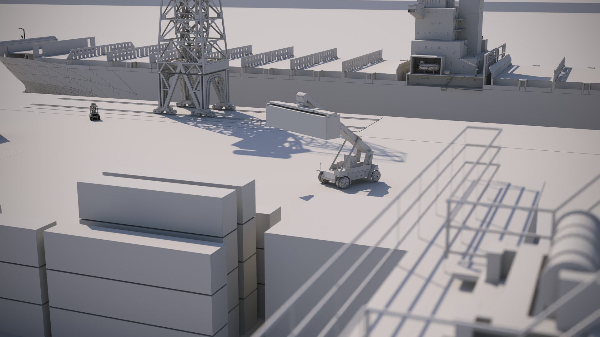 Container Terminal Port 3D - TurboSquid 1943239