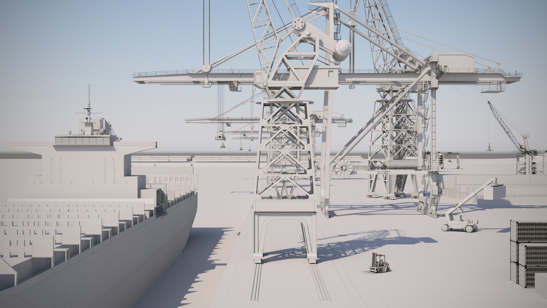 Container Terminal Port 3D - TurboSquid 1943239