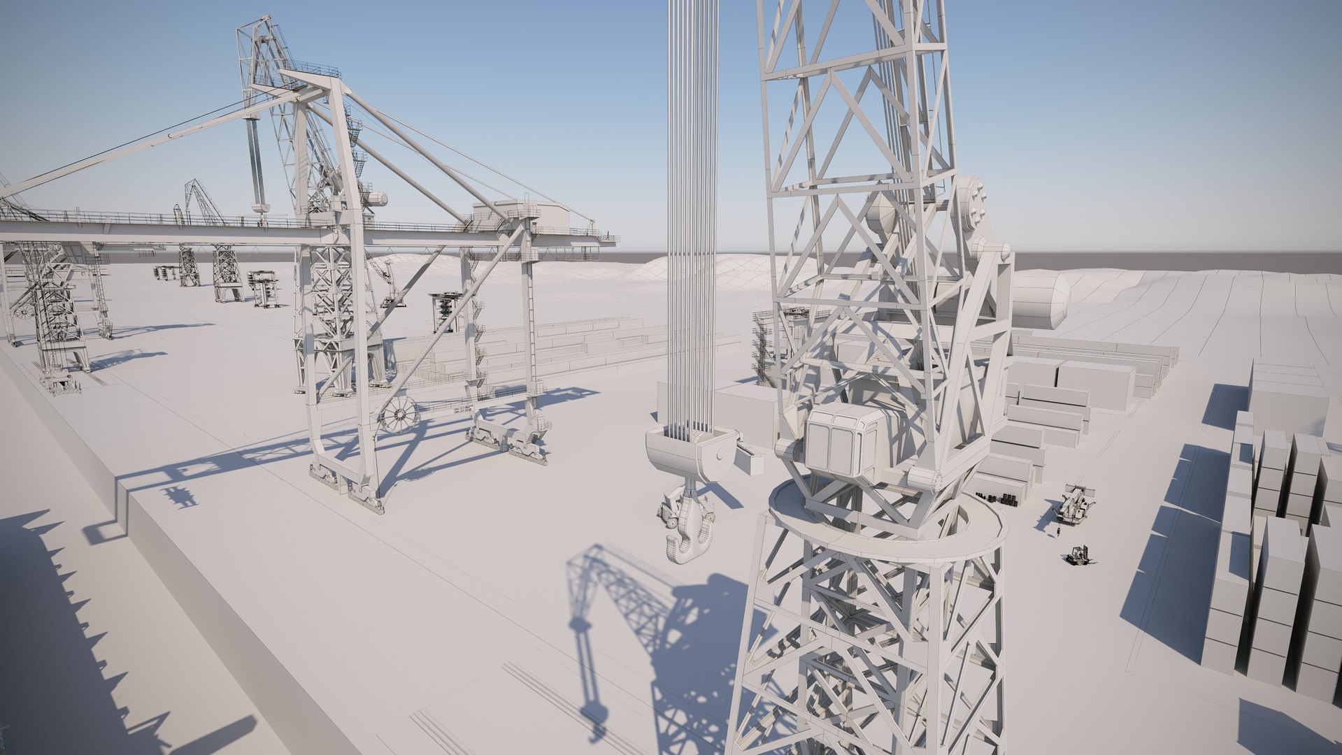 Container Terminal Port 3D - TurboSquid 1943239