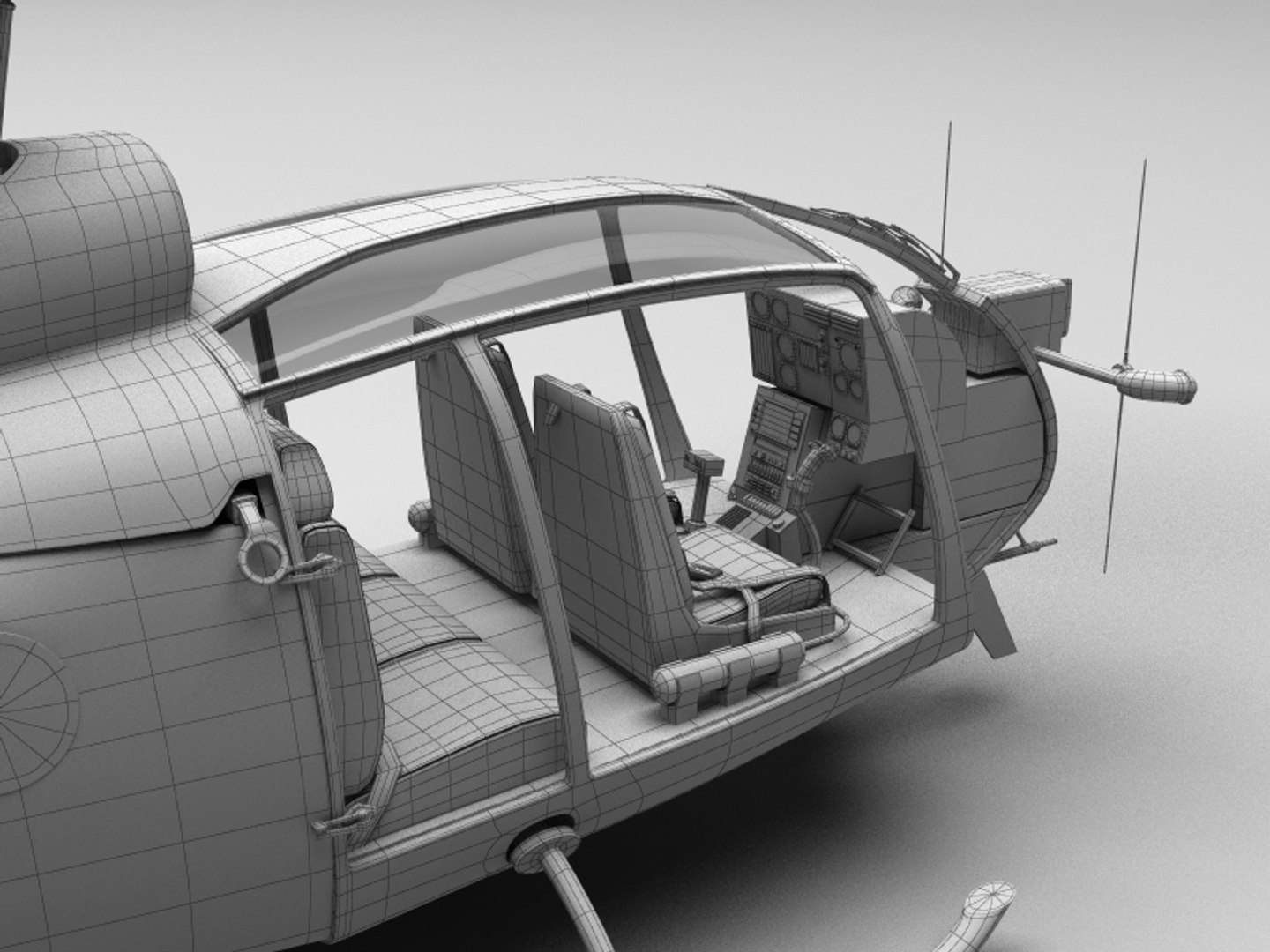 Gazelle Warrior Helicopter 3d Model