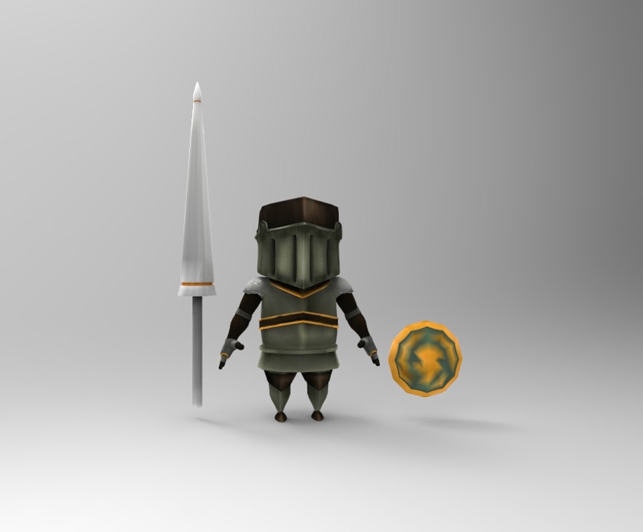Knight Games Ar Cartoon 3D Model - TurboSquid 1314324