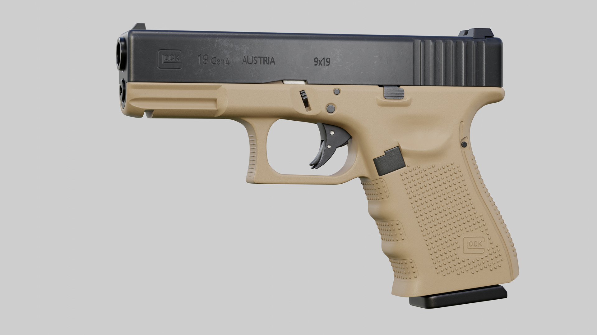 Glock 19 Gen 4 Benutzerdefiniert 3D-Modell - TurboSquid 1984692
