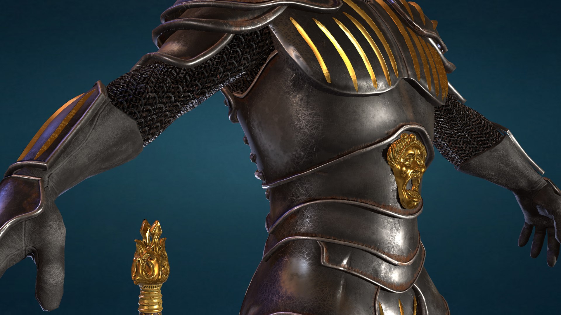 3D Dark Fantasy Knight Model - TurboSquid 2393121