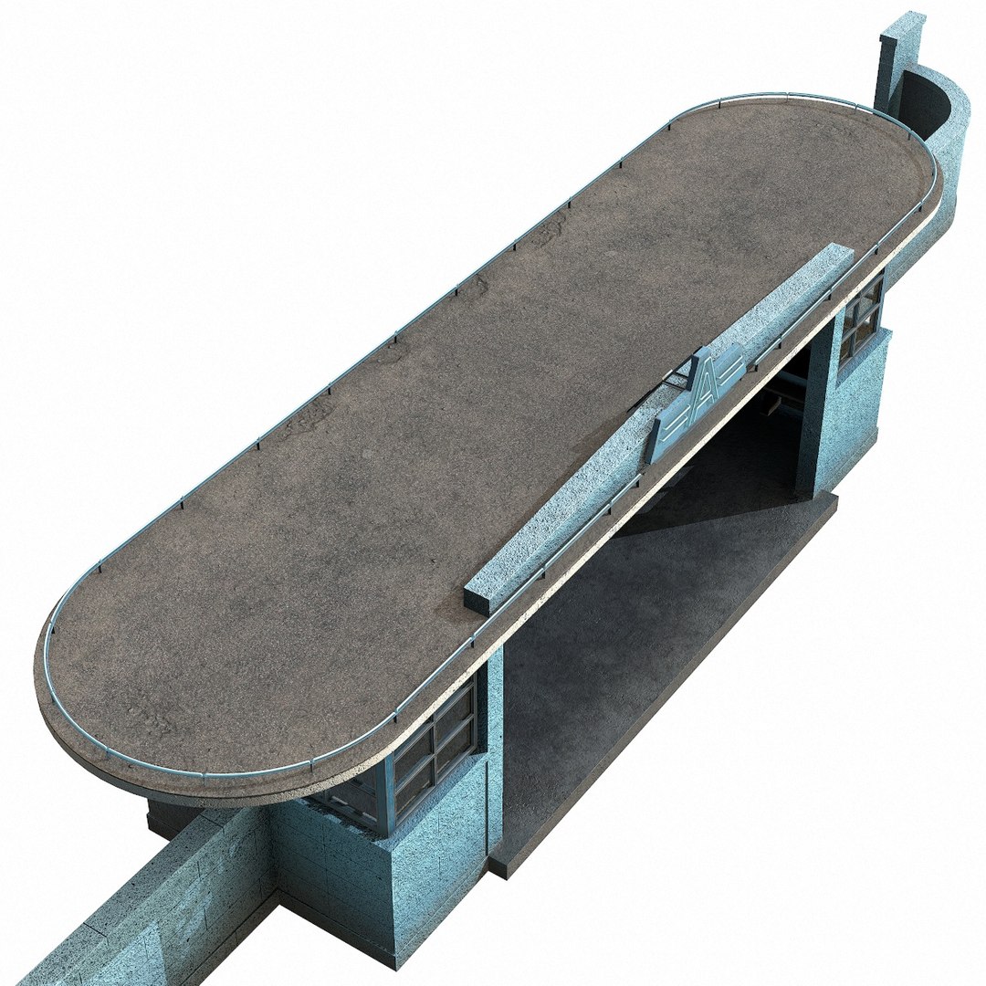 3D Ussr Bus Stop - TurboSquid 1392616