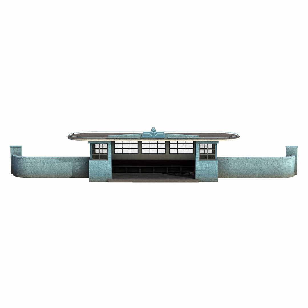 3D Ussr Bus Stop - TurboSquid 1392616