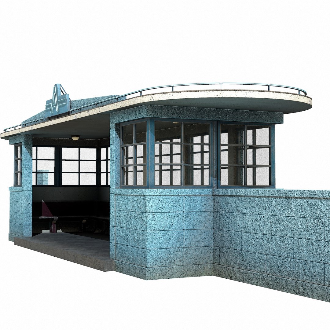 3D Ussr Bus Stop - TurboSquid 1392616