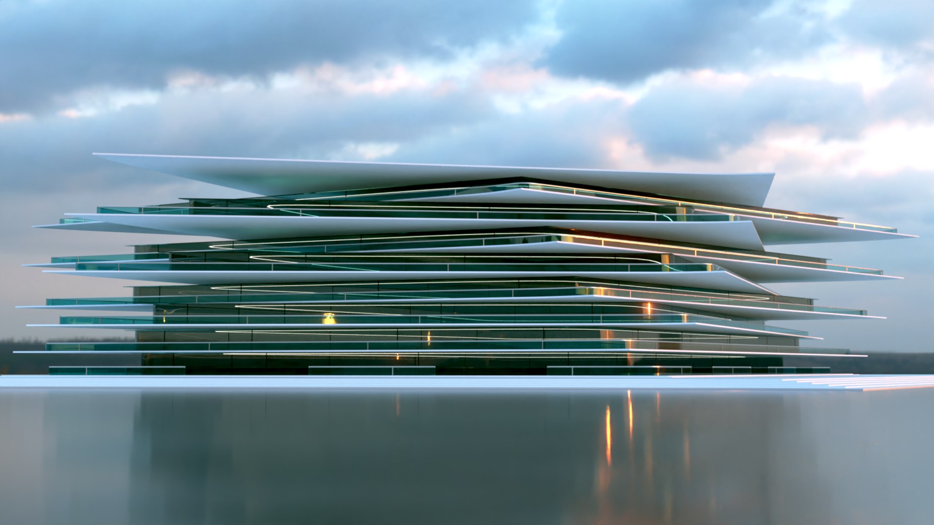 3D Futuristic Building Concept V2-03 - TurboSquid 2179298