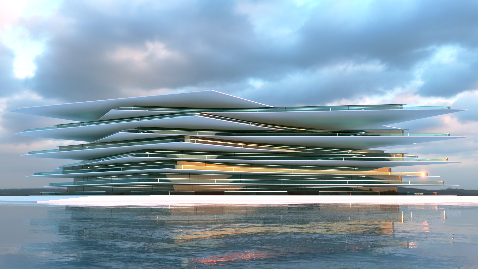 3D Futuristic Building Concept V2-03 - TurboSquid 2179298