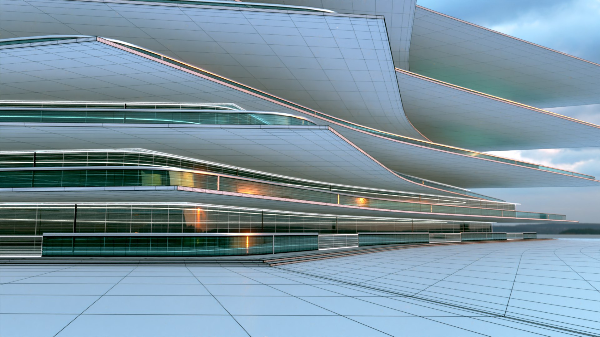 3D Futuristic Building Concept V2-03 - TurboSquid 2179298