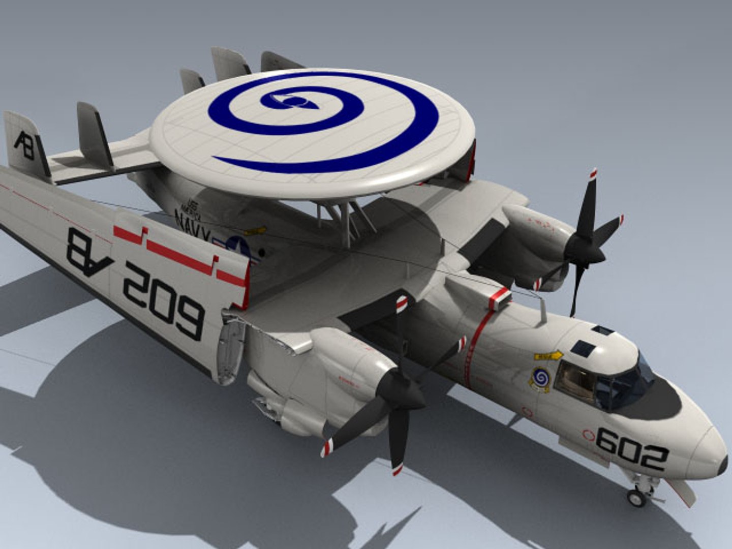 3d E-2c Hawkeye Model