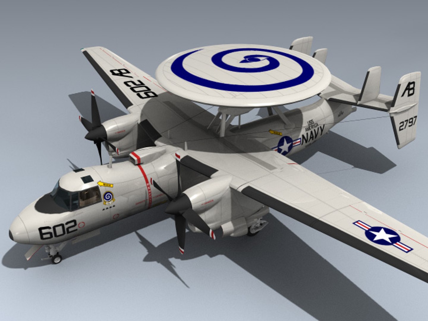 3d E-2c Hawkeye Model