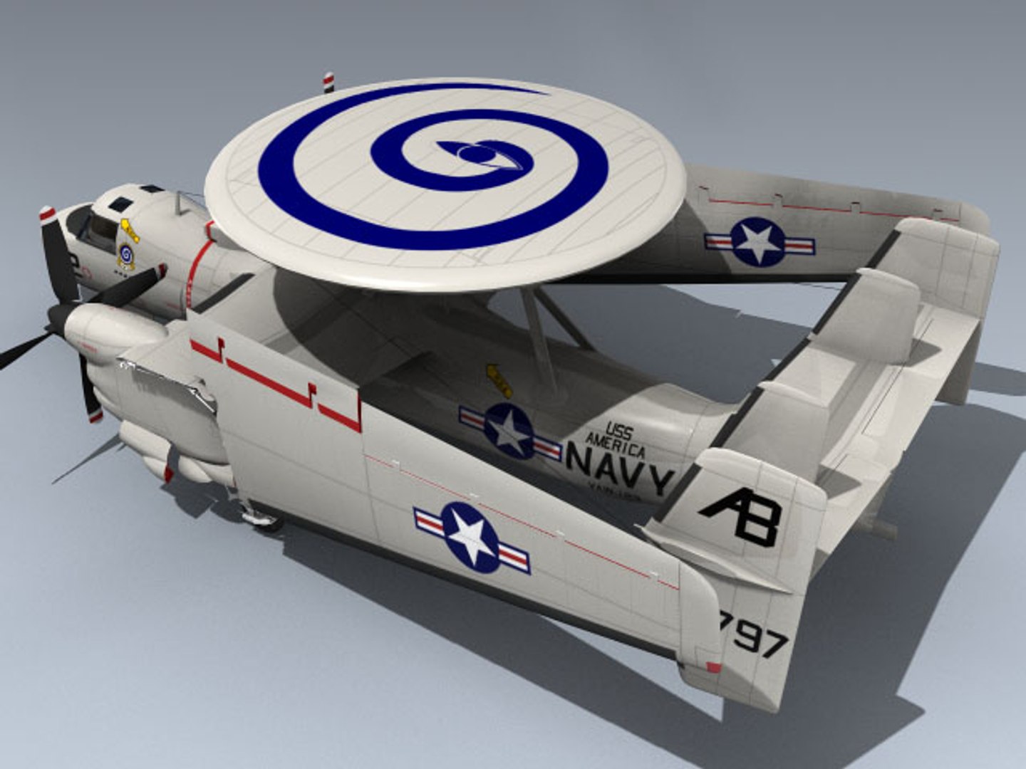 3d E-2c Hawkeye Model