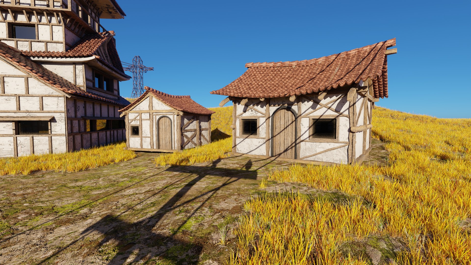 3D Farm Flower Field Scene - TurboSquid 1959863