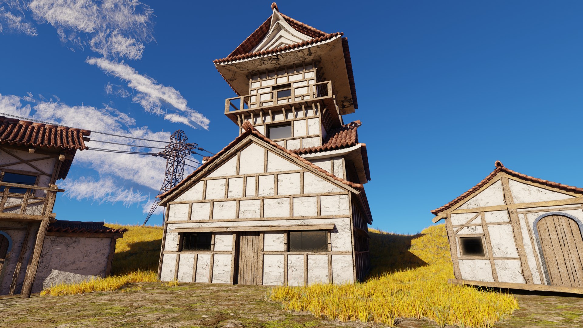 3D Farm Flower Field Scene - TurboSquid 1959863