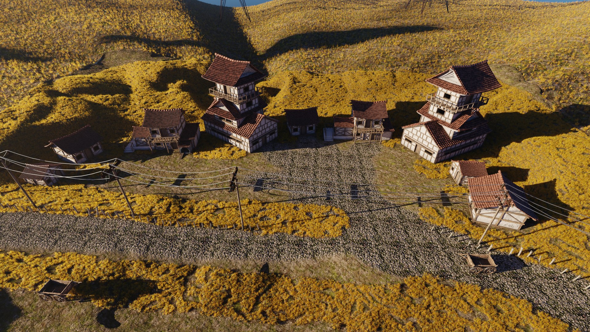 3D Farm Flower Field Scene - TurboSquid 1959863