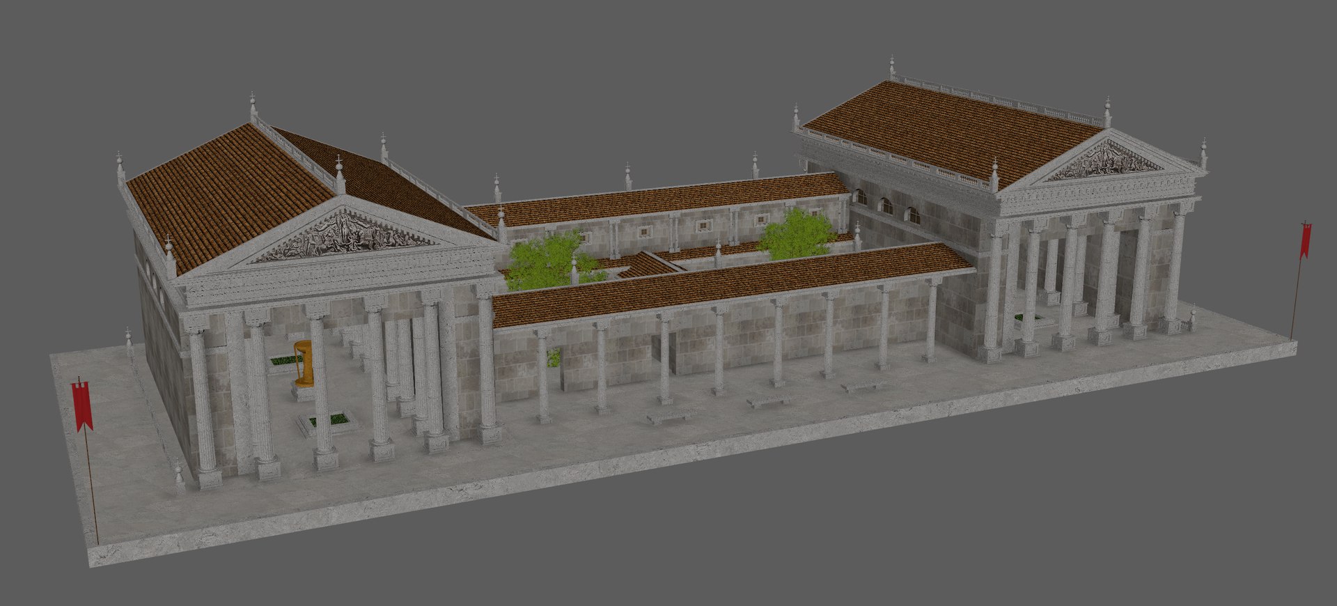 3D Model Ancient Roman Building - TurboSquid 2276615