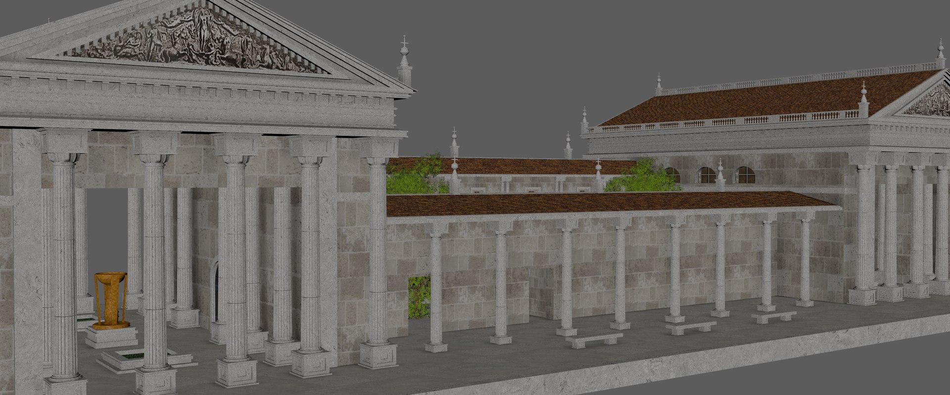 3D Model Ancient Roman Building - TurboSquid 2276615