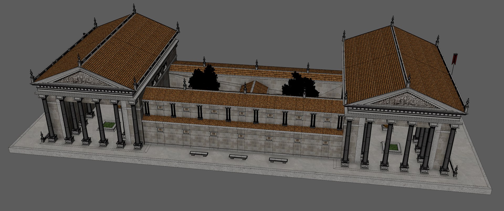 3D Model Ancient Roman Building - TurboSquid 2276615