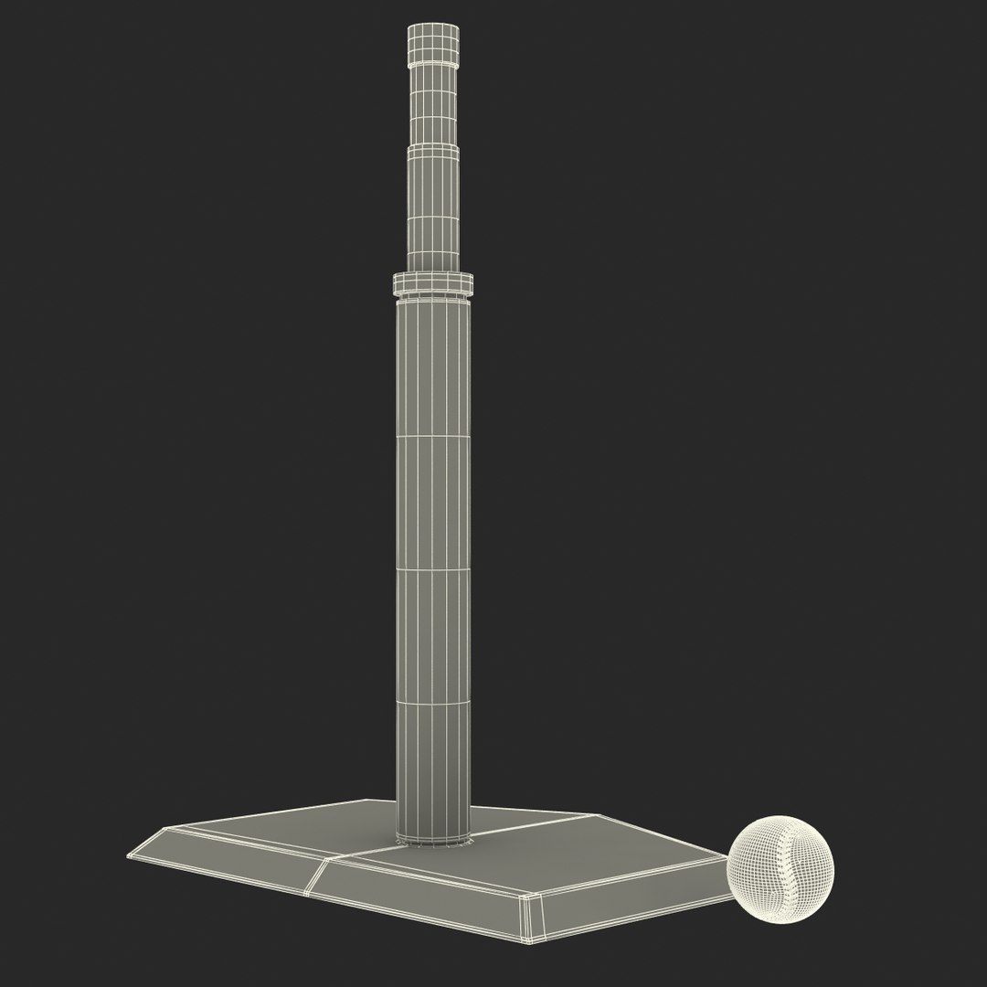 baseball batting tee ball obj