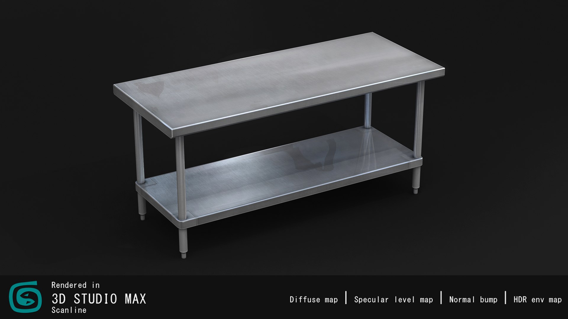 3D Commercial Kitchen Prep Table - TurboSquid 1331290