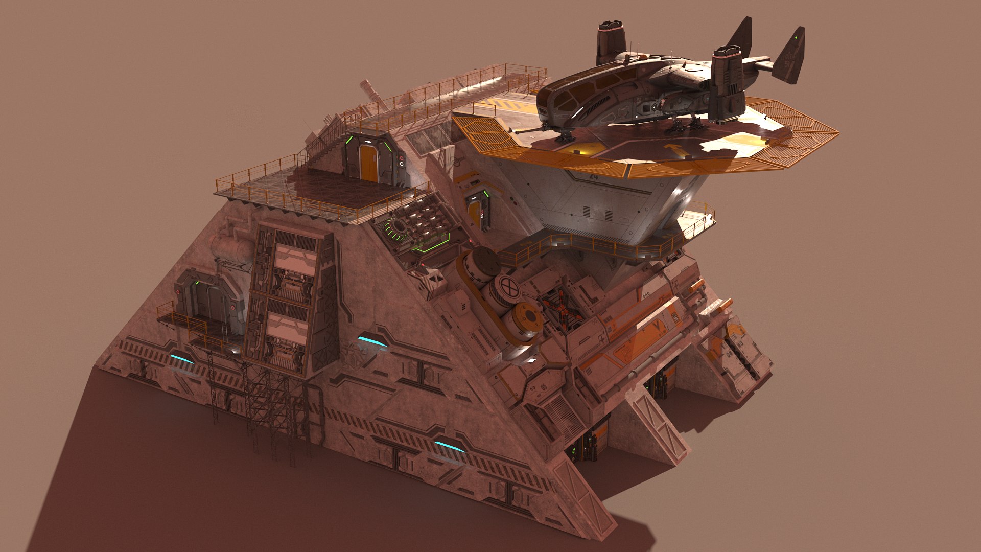 Sci-fi Base Station2 Model - TurboSquid 2025729