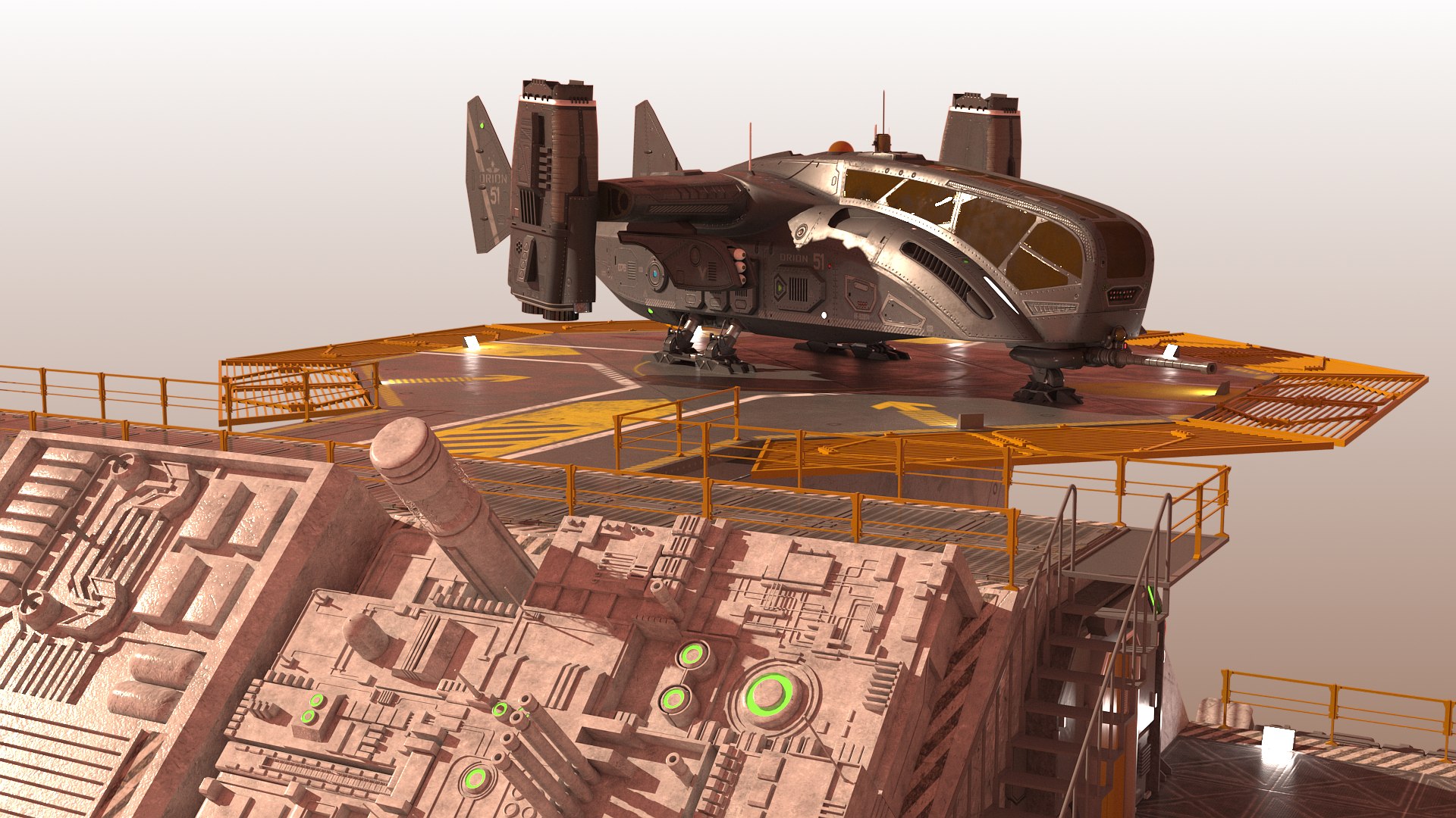 Sci-fi Base Station2 Model - TurboSquid 2025729