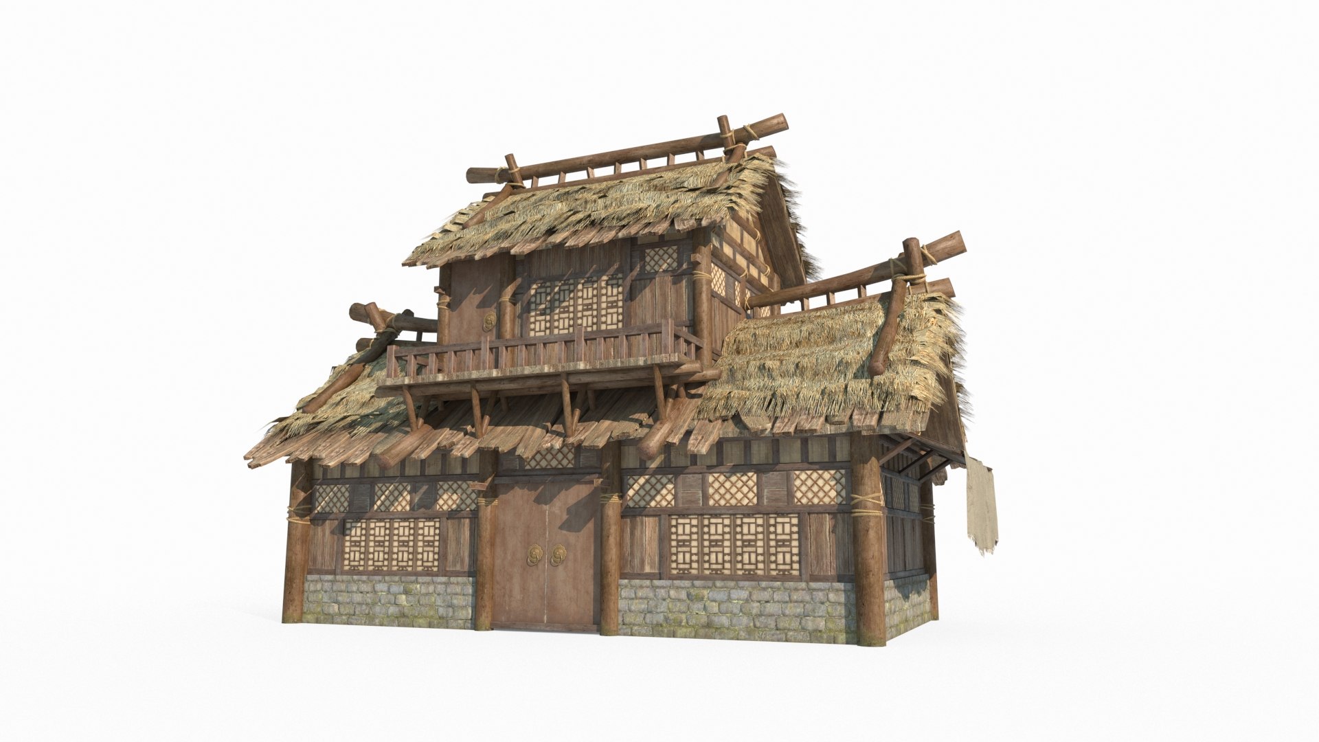 Asian Ancient Architecture Rural Lobby Model - TurboSquid 2116067
