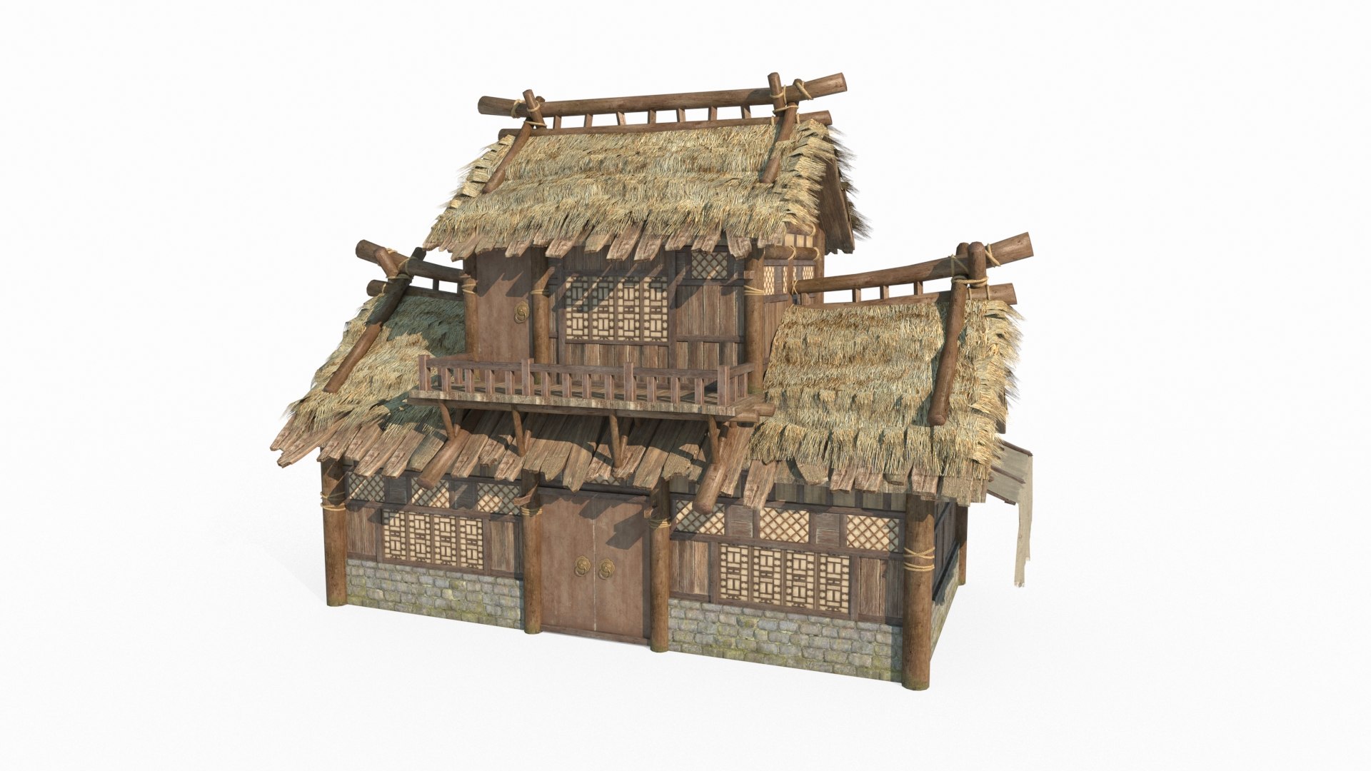 Asian Ancient Architecture Rural Lobby Model - TurboSquid 2116067