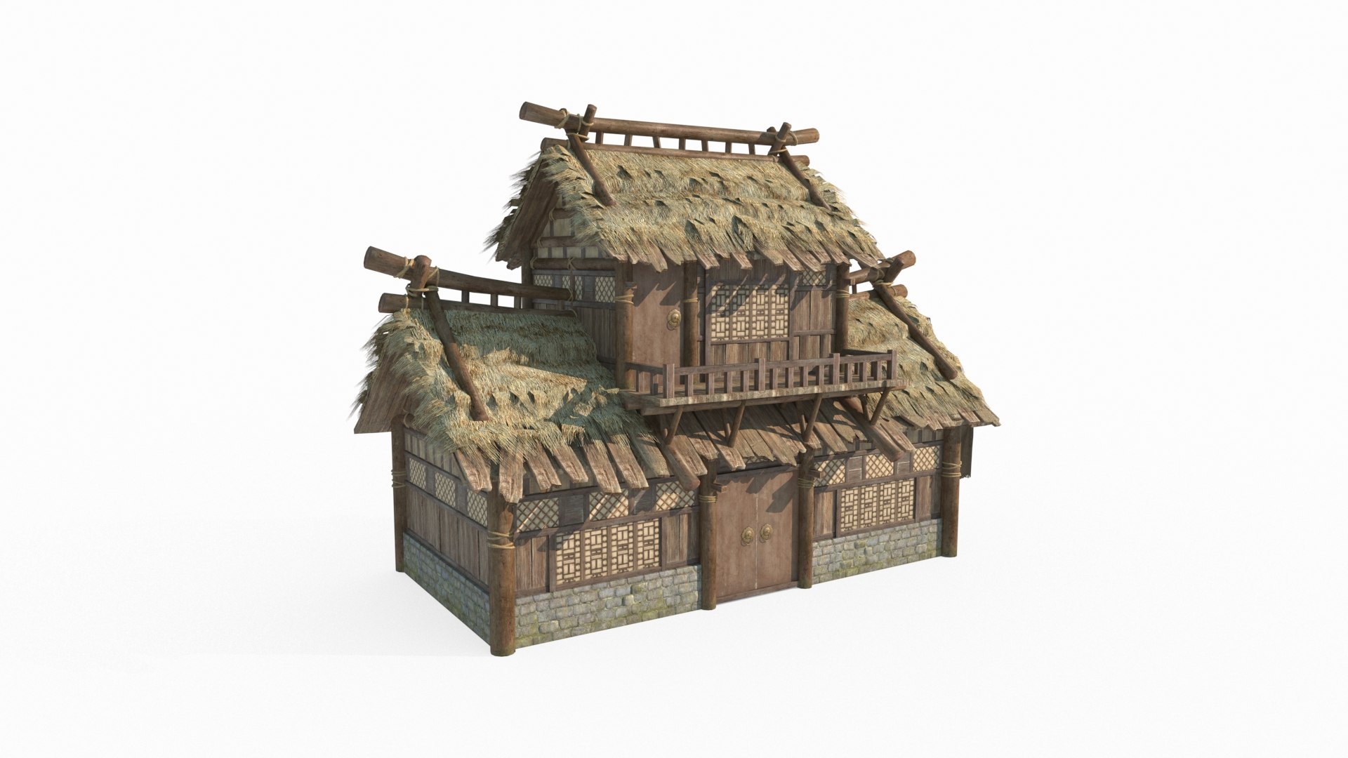 Asian Ancient Architecture Rural Lobby model - TurboSquid 2116067