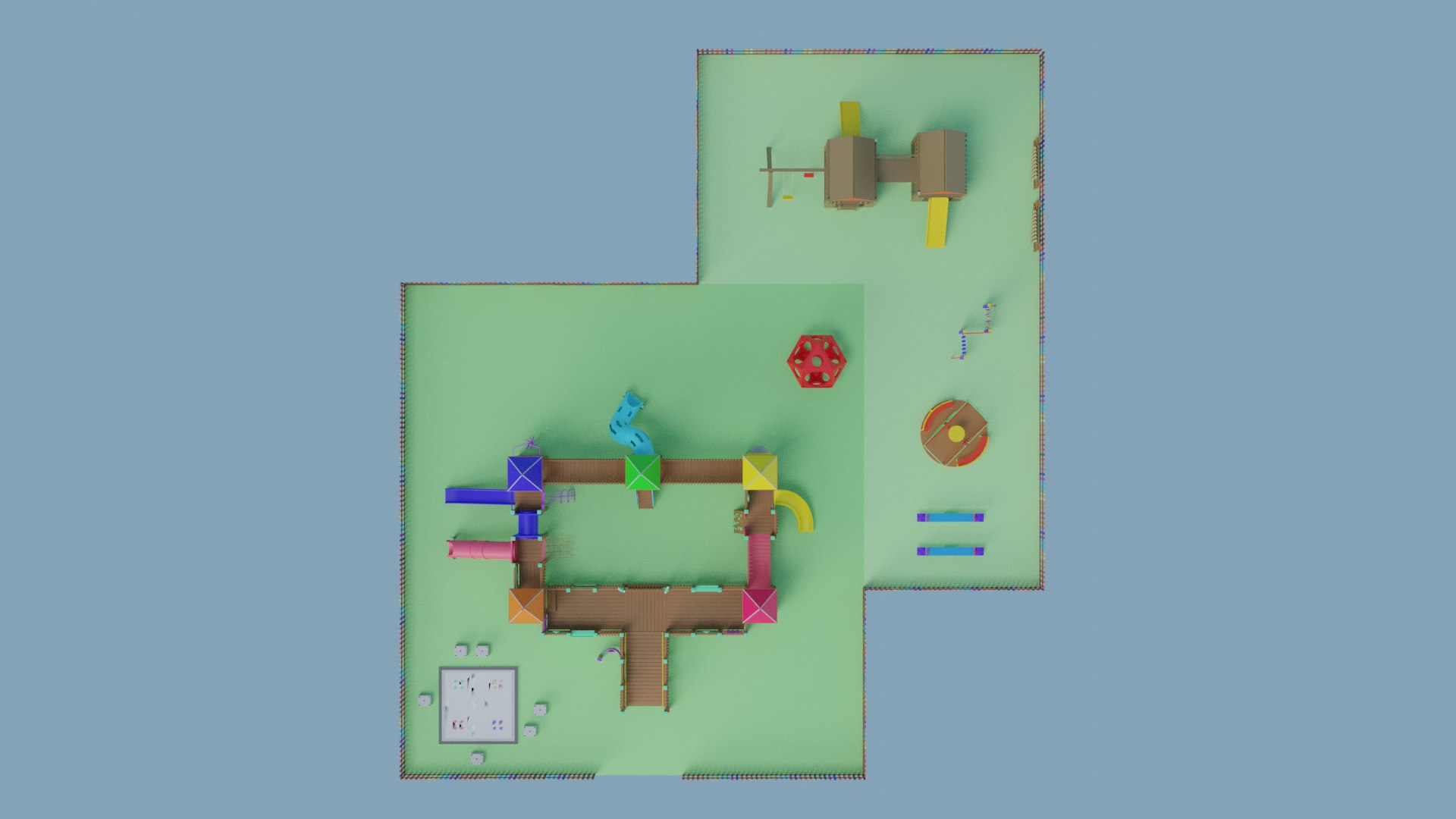 3D Playground Park Landscape Design - TurboSquid 2147708