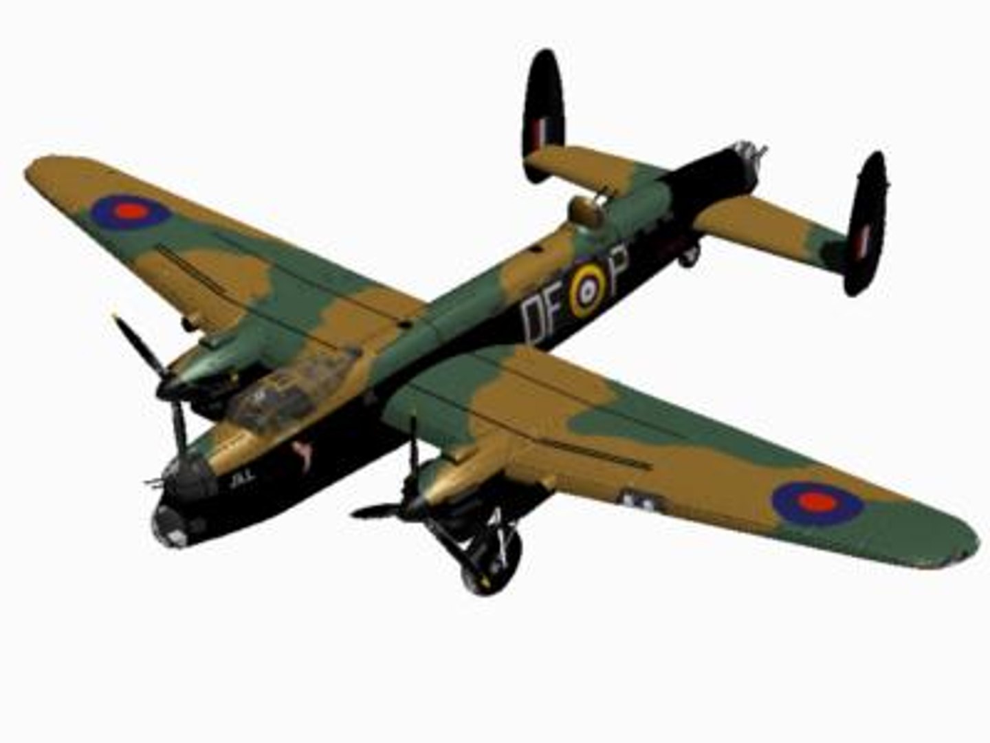 3d avro manchester bomber model