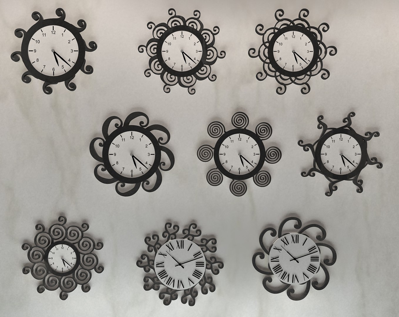 9 Clock Designs 3ds Free