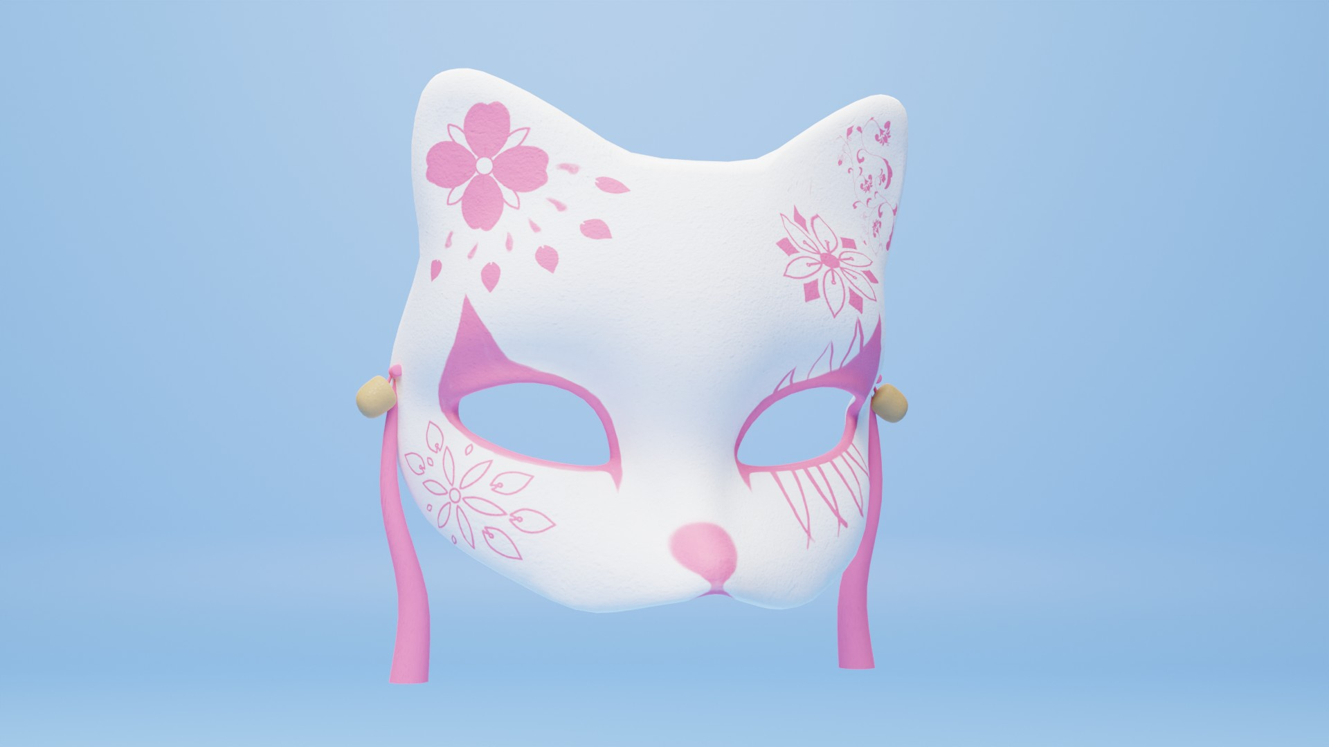 Japanese Fox Mask 03 3D - TurboSquid 2158838