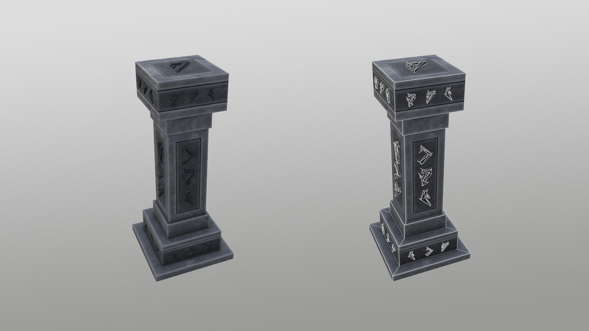 3d Model Runes Props